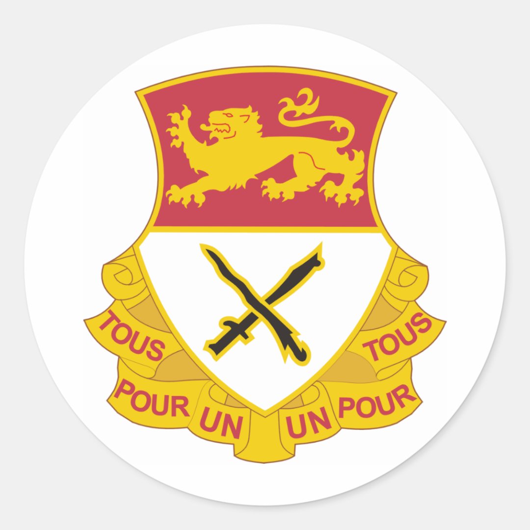 5/15 cav classic round sticker | Zazzle