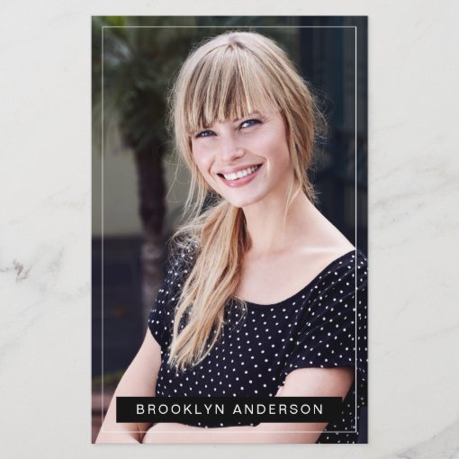 5.5x8.5" Modern 6 Photo Actor Model Comp Card | Zazzle