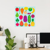 5 A Day Fruit & Vegetables Poster | Zazzle