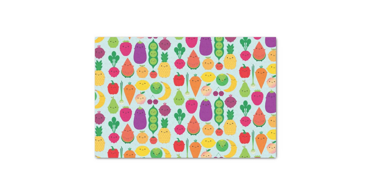5 A Day Fruit & Vegetables Tissue Paper | Zazzle