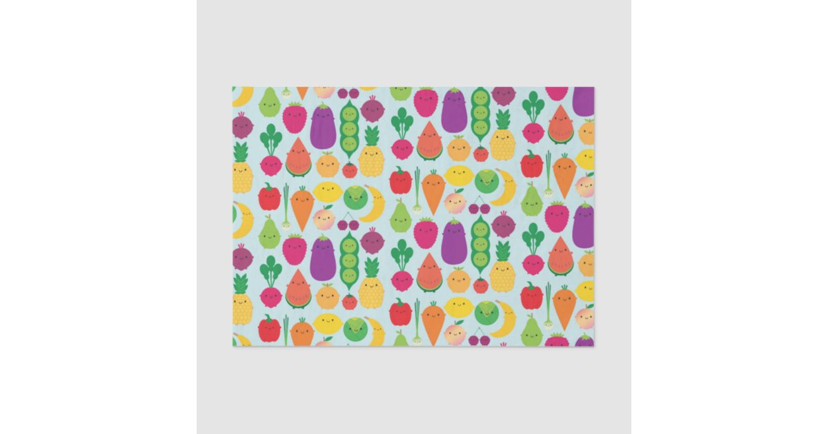 5 A Day Fruit & Vegetables Tissue Paper | Zazzle
