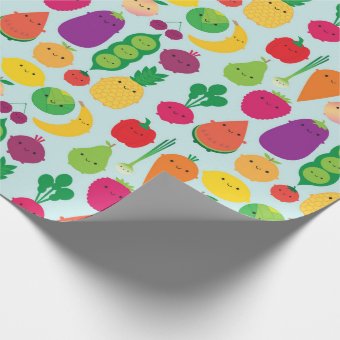 5 A Day Fruit & Vegetables Wrapping Paper | Zazzle