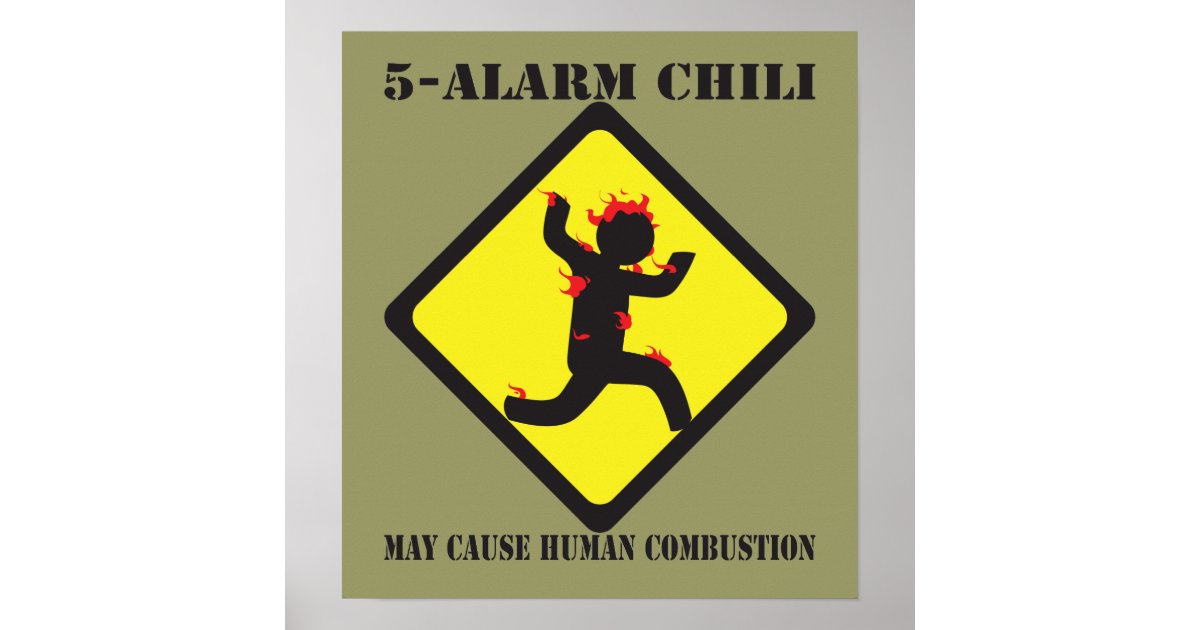 5 Alarm Chili Poster | Zazzle