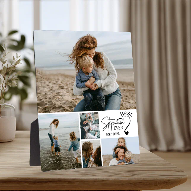 5 Best Stepmom Ever Custom Photo Collage Plaque | Zazzle