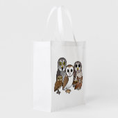 5 Birdorable Owls Reusable Grocery Bag | Zazzle