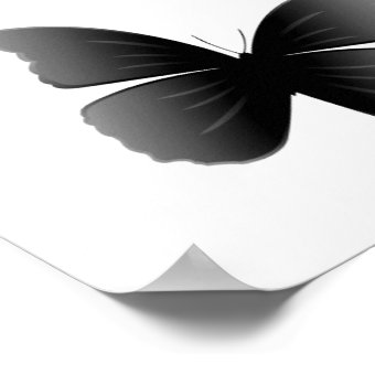 5 Black Butterflies Poster | Zazzle