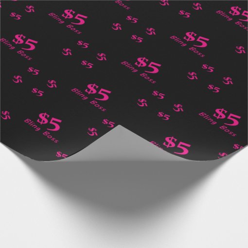 $5 Bling Boss Wrapping Paper | Zazzle