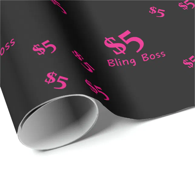 $5 Bling Boss Wrapping Paper | Zazzle