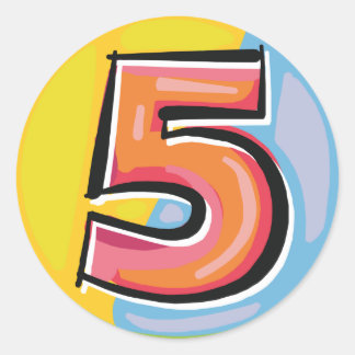 Number Five Stickers | Zazzle