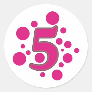 Number Five Stickers | Zazzle
