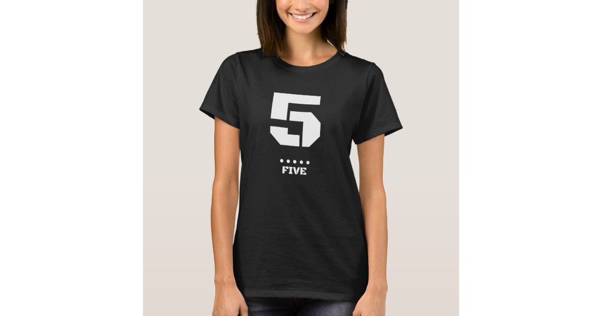5(Five) NATO Phonetic Numeral & Morse Code T-Shirt | Zazzle