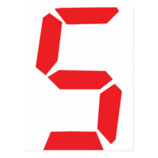 Clock Digital Number Postcards | Zazzle