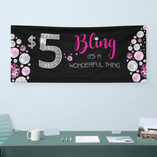 $5 Jewelry banner- Bling Banner | Zazzle