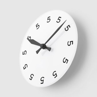 5 o'clock Simple Wall Clock | Zazzle