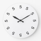 5 o'clock Simple Wall Clock | Zazzle