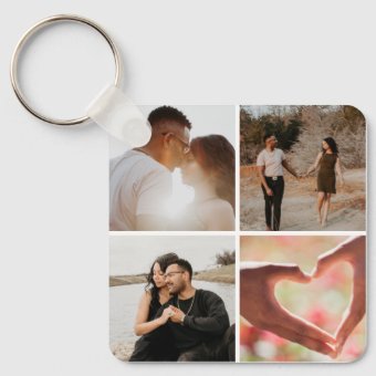 5 Photo Custom Collage Personalized Keychain | Zazzle