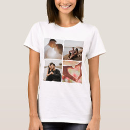 5 Photo Custom Collage Personalized T-Shirt | Zazzle