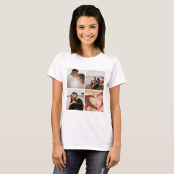 5 Photo Custom Collage Personalized T-Shirt | Zazzle