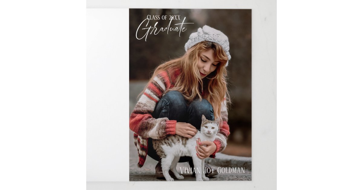 5 Photo Trifold Graduation Card | Zazzle