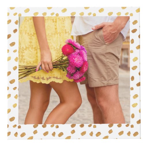 5 Photo White Gold Engagement Cube | Zazzle