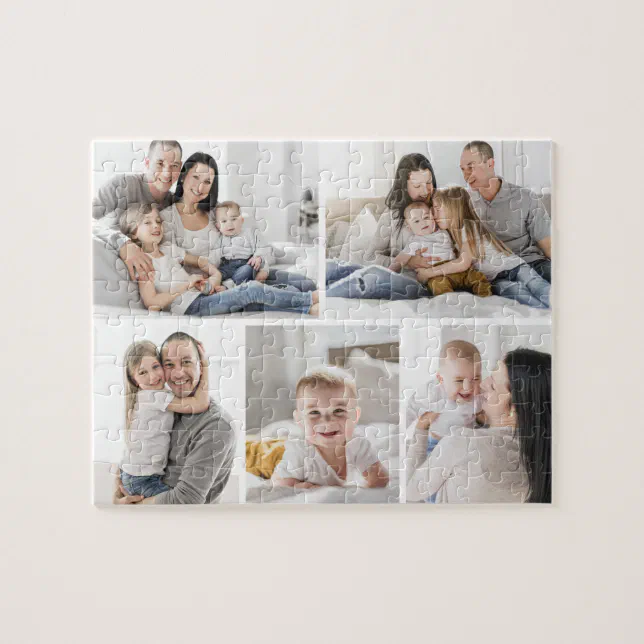 5 Photos Gallery Collage Personalized Puzzle | Zazzle
