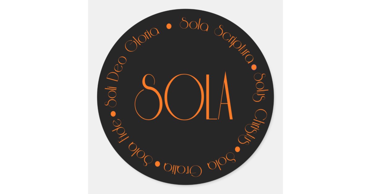5 Solas Classic Round Sticker | Zazzle