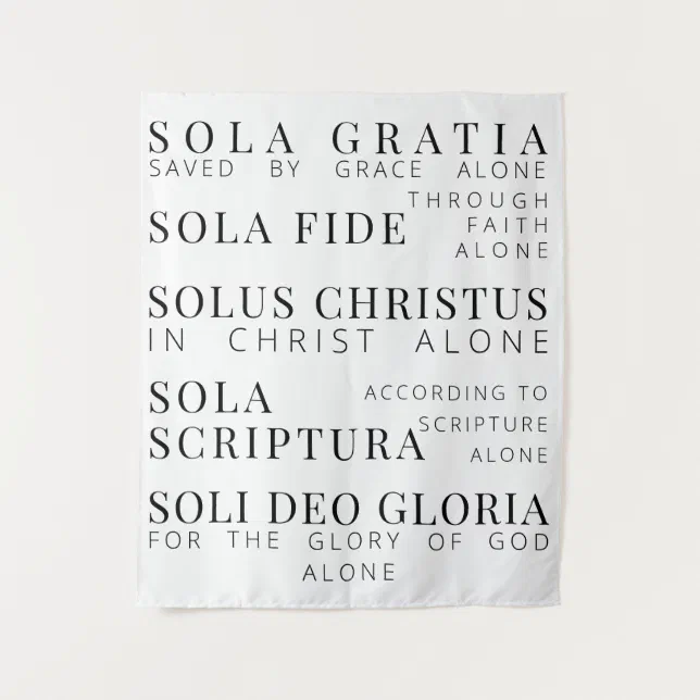 5 Solas Reformation Tapestry | Zazzle