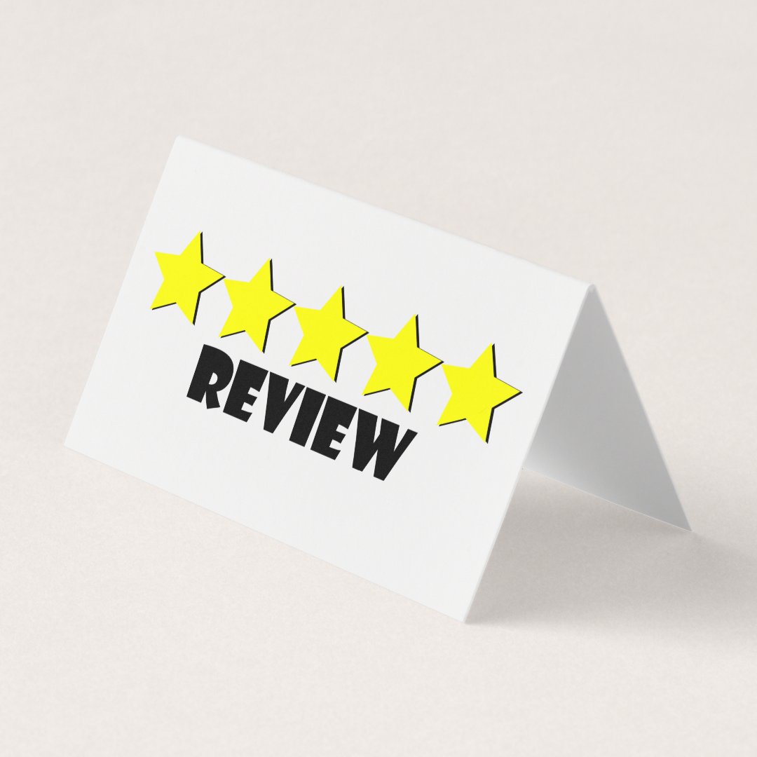 5 Star Review Card | Zazzle