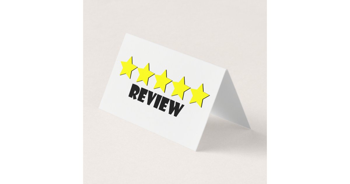 5 Star Review Card | Zazzle