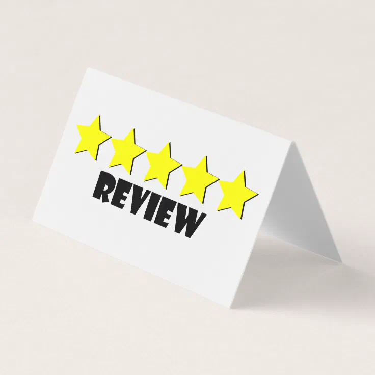 5 Star Review Card | Zazzle