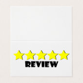 5 Star Review Card | Zazzle