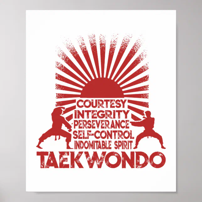 5 Tenets Of Taekwondo Poster | Zazzle