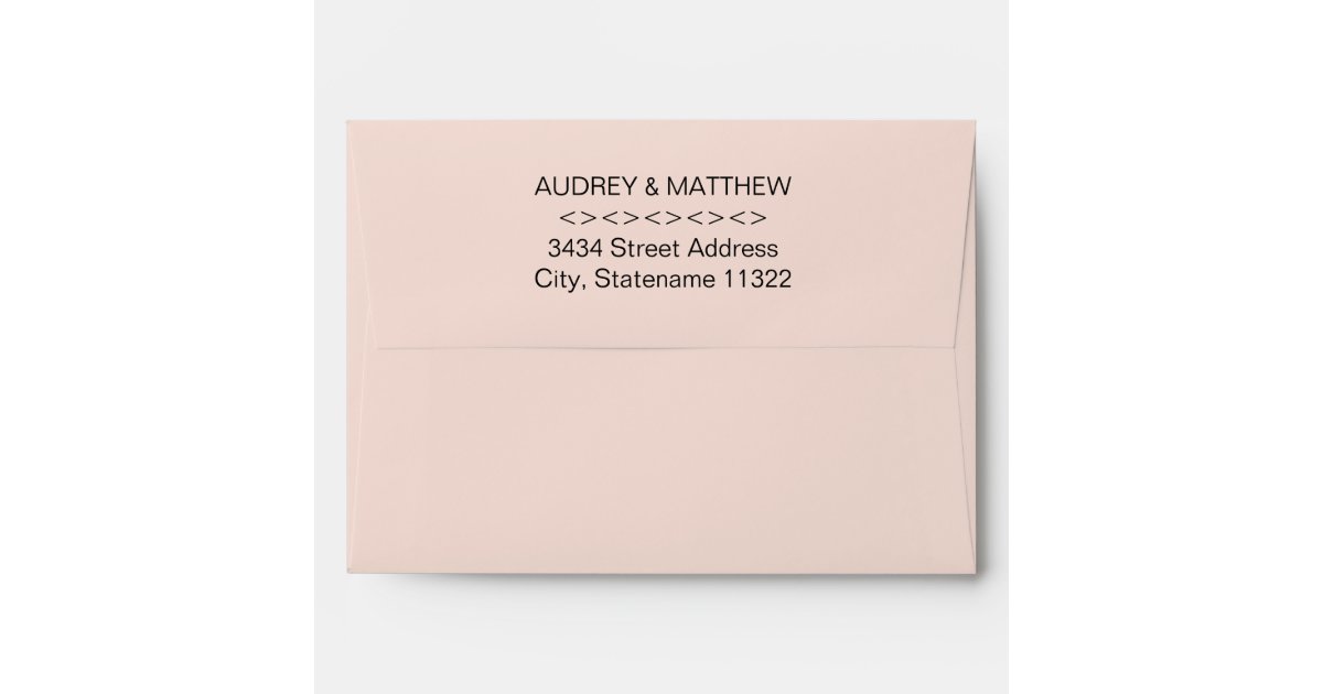 5 x 7 Vintage Pink Return Address Envelope | Zazzle