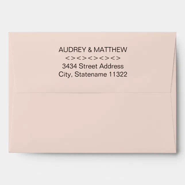 5 x 7 Vintage Pink Return Address Envelope | Zazzle