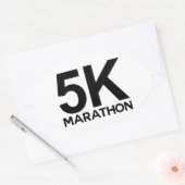 5k Marathon Oval Sticker | Zazzle