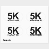 5k Marathon Oval Sticker | Zazzle