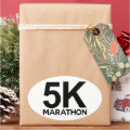 5k Marathon Oval Sticker | Zazzle