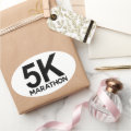 5k Marathon Oval Sticker | Zazzle