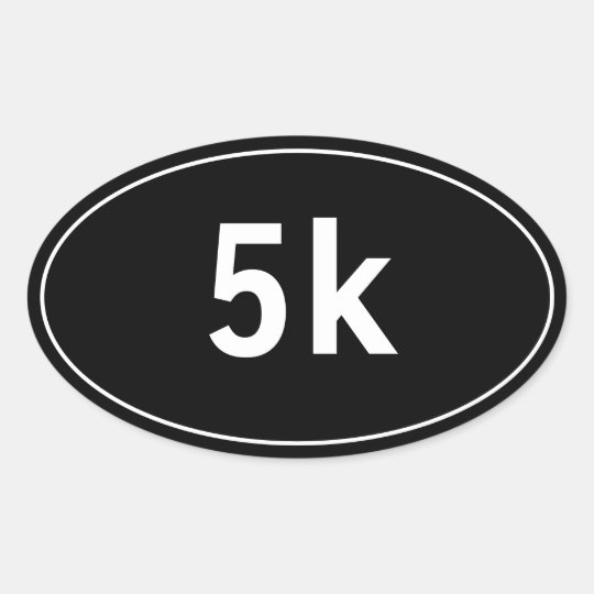 5k Race Walk Run Oval Sticker | Zazzle.com