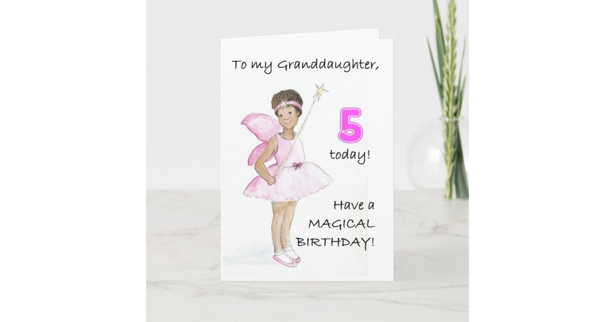 5th Birthday Card For A Granddaughter Zazzle 5th-birthday-card-for-a-granddaughter-zazzle