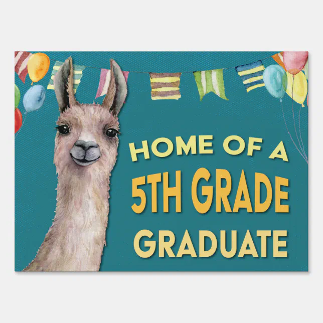 5th Grade Elementary School Funny Graduate Sign | Zazzle