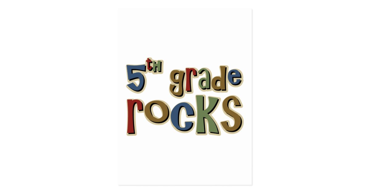 5th Grade Rocks Fifth Postcard | Zazzle