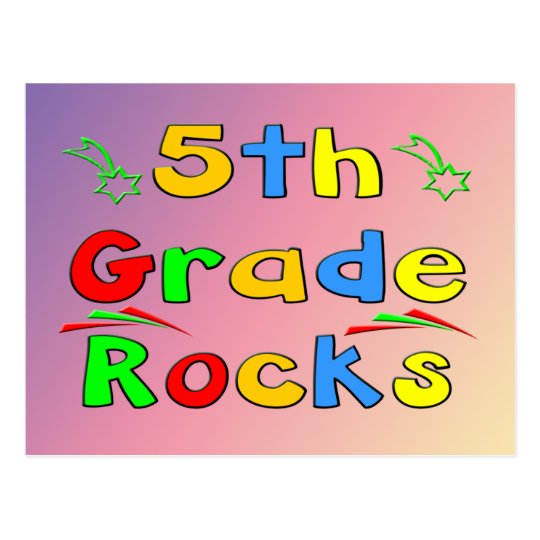 5th Grade Rocks Postcard | Zazzle.com