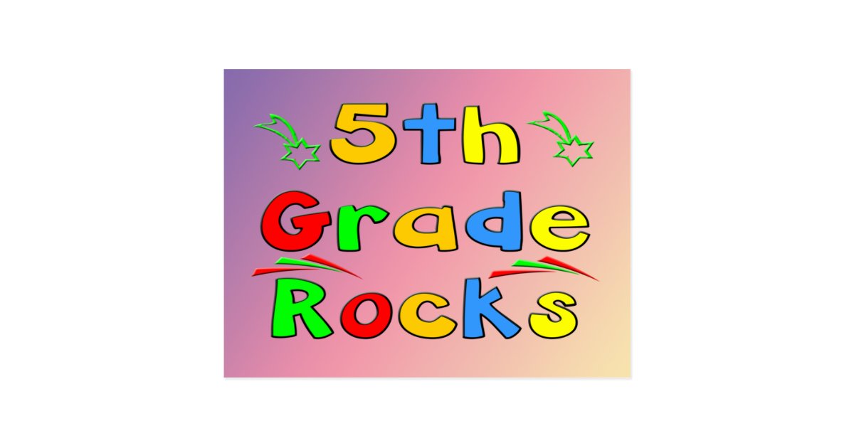 5th Grade Rocks Postcard | Zazzle.com