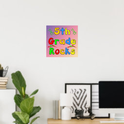 5th Grade Rocks Poster | Zazzle