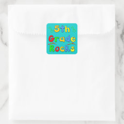 5th Grade Rocks Sticker | Zazzle