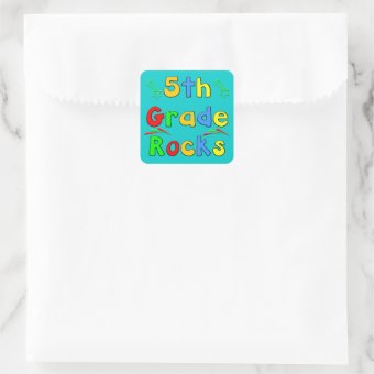 5th Grade Rocks Sticker | Zazzle