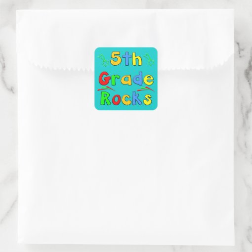 5th Grade Rocks Sticker | Zazzle
