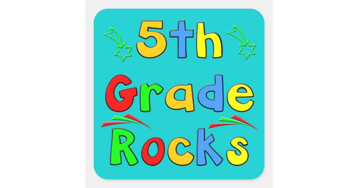 5th Grade Rocks Sticker | Zazzle