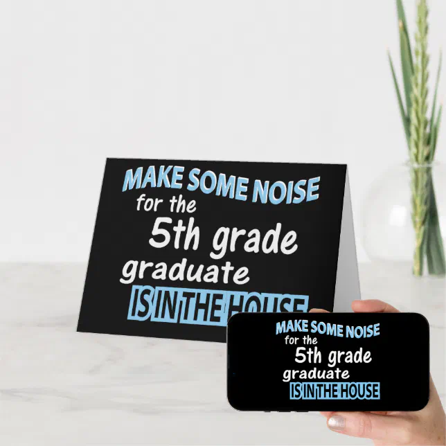 5th Grade School Graduate Congratulations Card | Zazzle